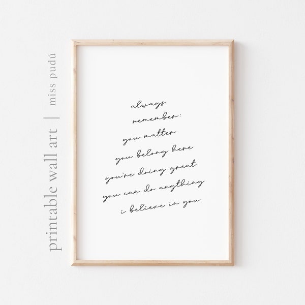 You Belong Here Poster - Etsy
