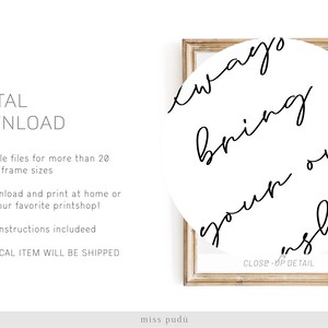 Always Bring Your Own Sunshine Printable Poster Motivational Quote ...