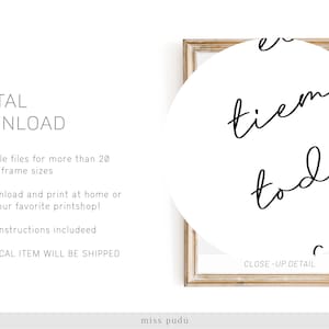 PRINTABLE El Tiempo Todo Lo Cura Poster | Inspirational Quote in ...