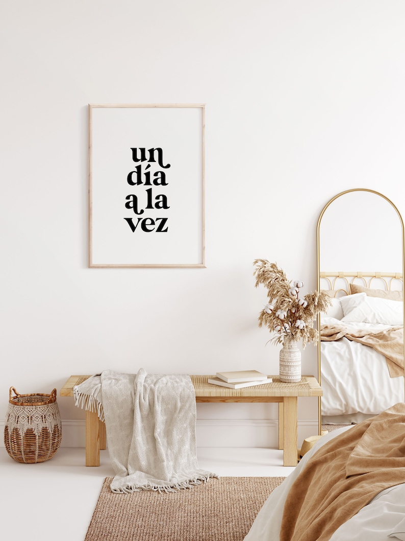 Un Día a La Vez | One Day at a Time Printable Poster. Positive Spanish ...