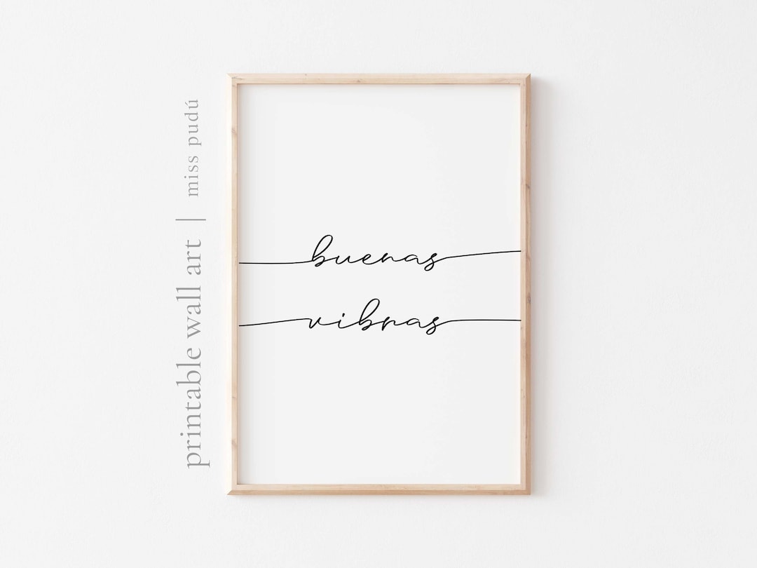 Good Vibes (spanish) PRINTABLE Poster | Buenas Vibras Print (digital ...