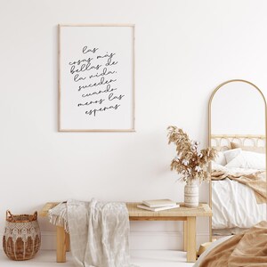 Las Cosas Más Bellas De La Vida Printable Poster. Positive Spanish ...