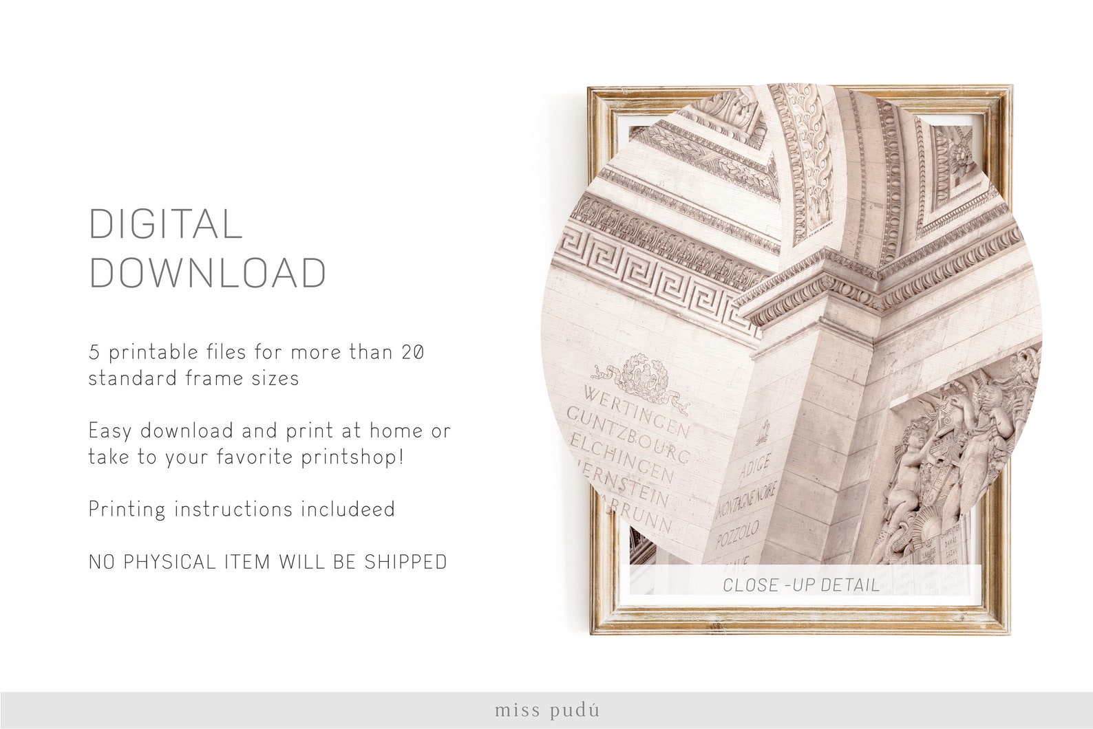 Paris France Printable Art French Architecture Digital | Etsy