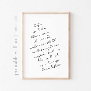 PRINTABLE Life is Like the Ocean Poster | Surf Wall Art Digital ...