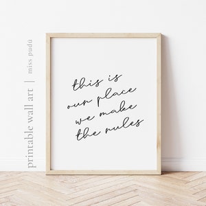 Printable This is Our Place We Make the Rules Poster | Lover Wall Art ...