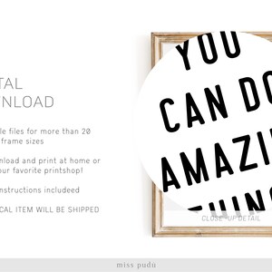 PRINTABLE You Can Do Amazing Things | Motivational Quote Digital ...