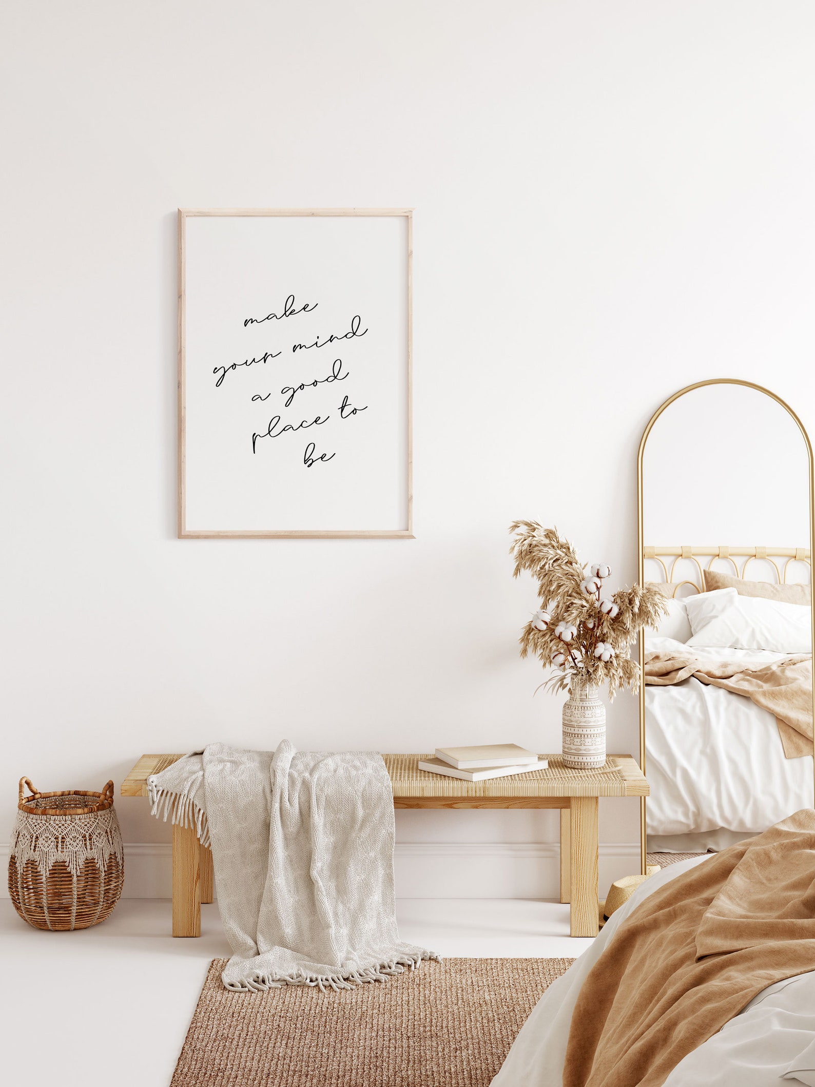 Make Your Mind a Good Place to Be PRINTABLE Poster | Mindfulness Quote ...