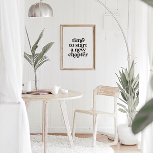 Time to Start a New Chapter | Positive Affirmation Printable Poster ...