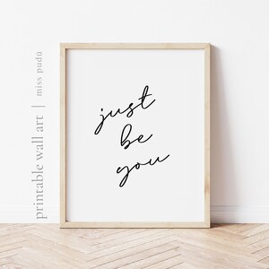 PRINTABLE Just Be You Poster | Motivational Quote Print Digital ...
