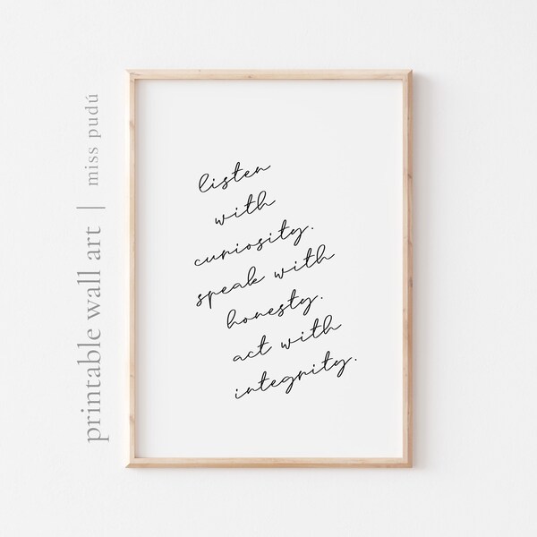 Integrity Poster - Etsy