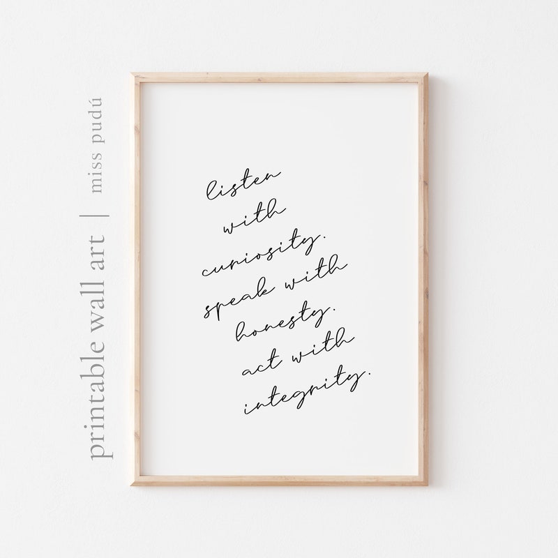 Integrity Poster - Etsy