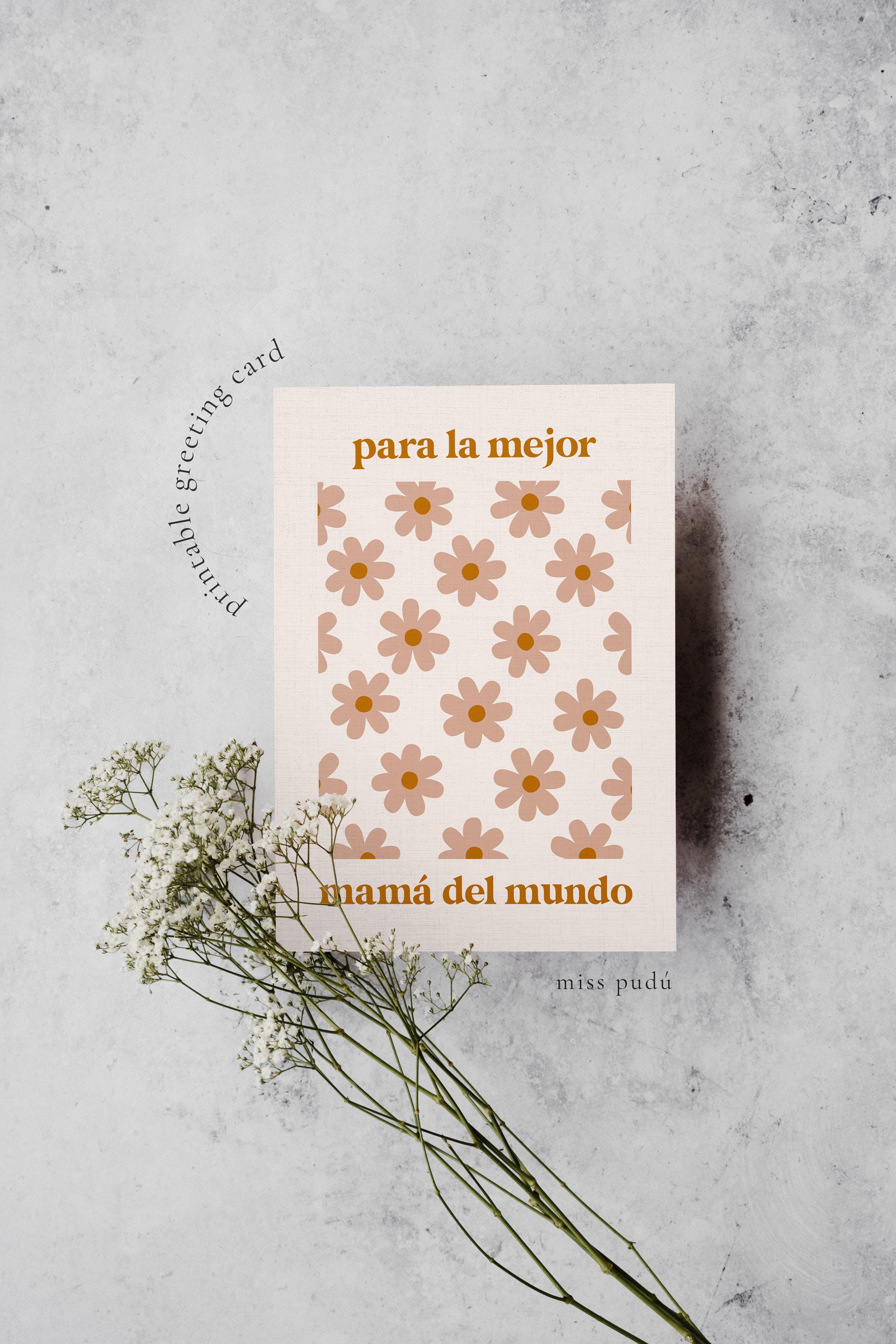 Printable Para La Mejor Mamá Del Mundo Card | Spanish Mother's Day ...
