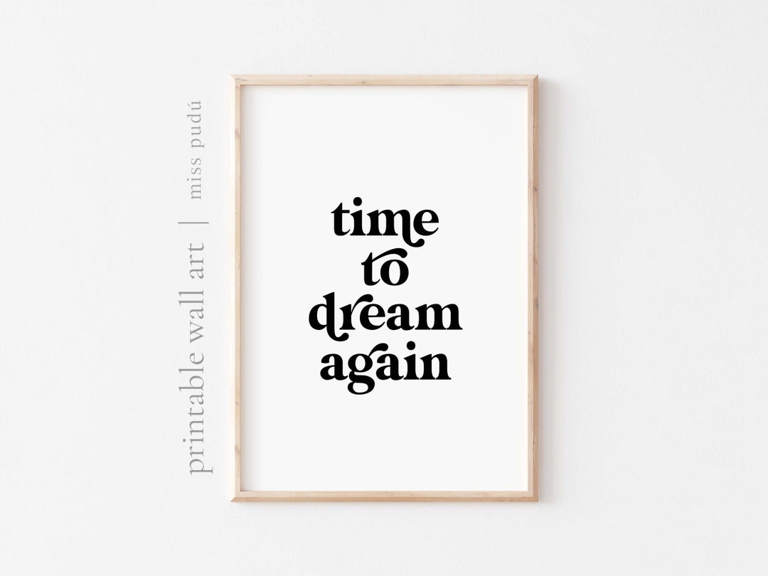 PRINTABLE Dream Quote Poster | Positive Gallery Wall Art (instant ...