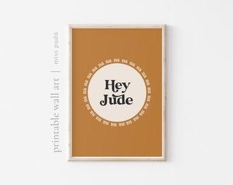 Hey Jude Wall Art - Etsy
