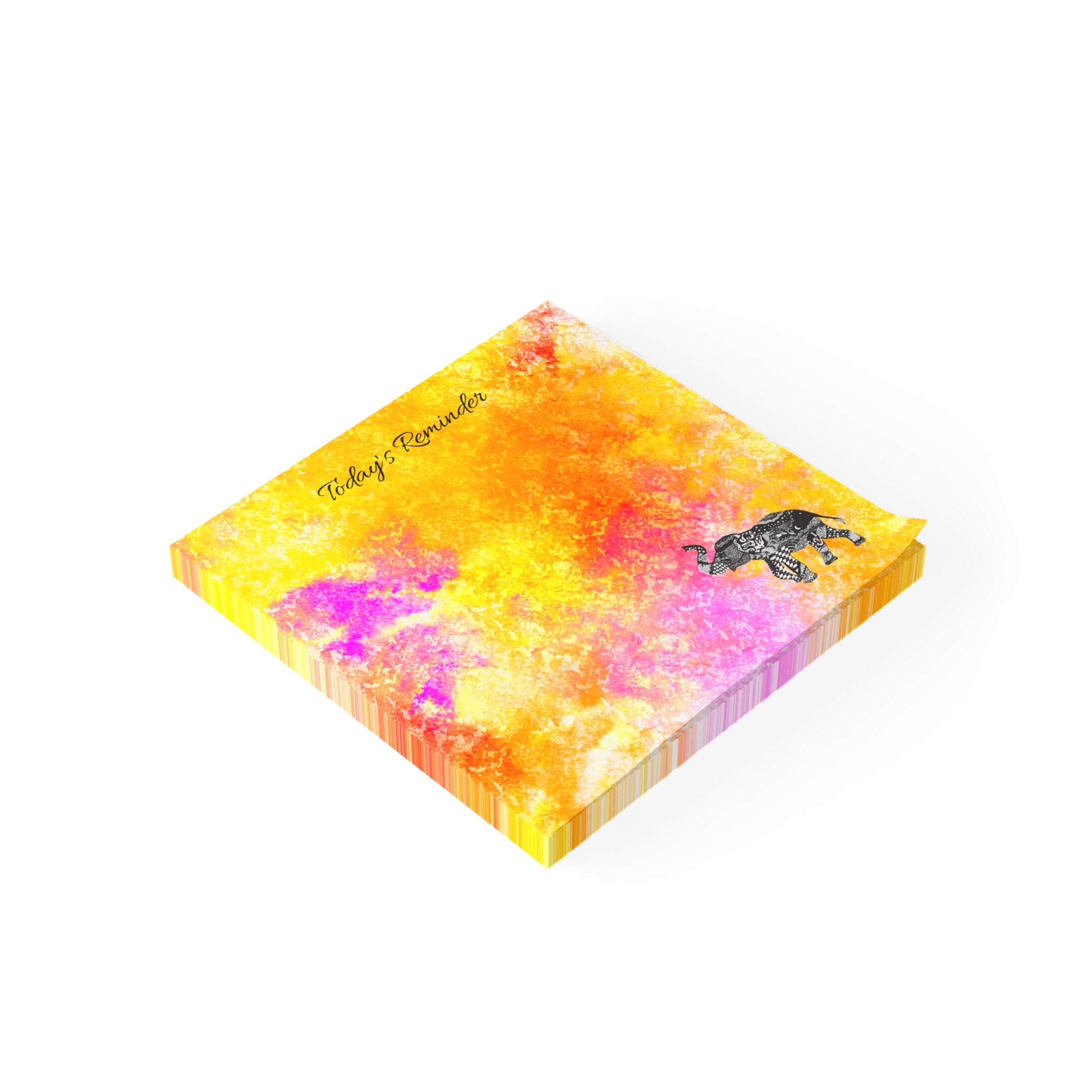 Elephant Doodle Splash of Color Post-it® Note Pads - Etsy