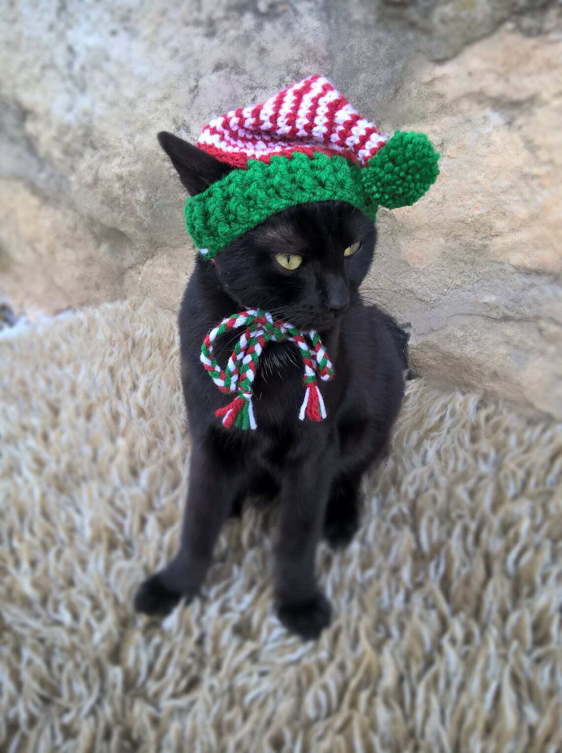 Elf Hat for Cats Cat Elf Costume Christmas Hat for Cat | Etsy