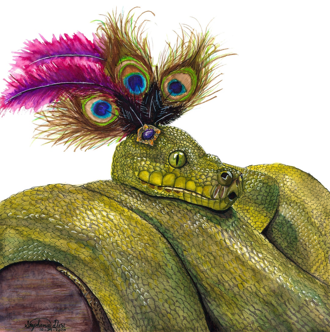 Snake Art, Watercolor Painting, Snake Painting, Snake Watercolor, Snake ...