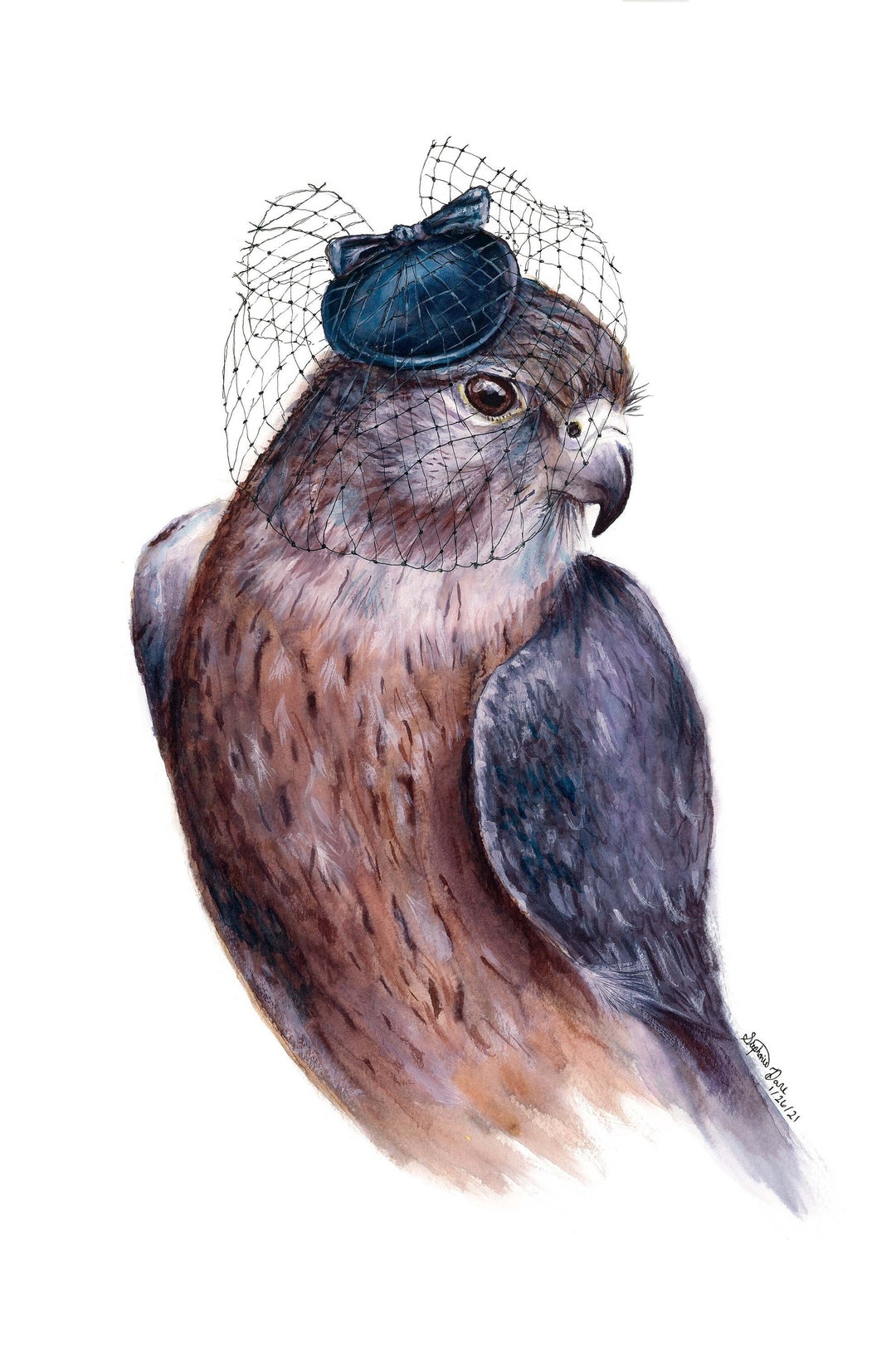 Hawk Art, Hawk Watercolor Painting, Hawk Painting, Hawk Watercolor ...