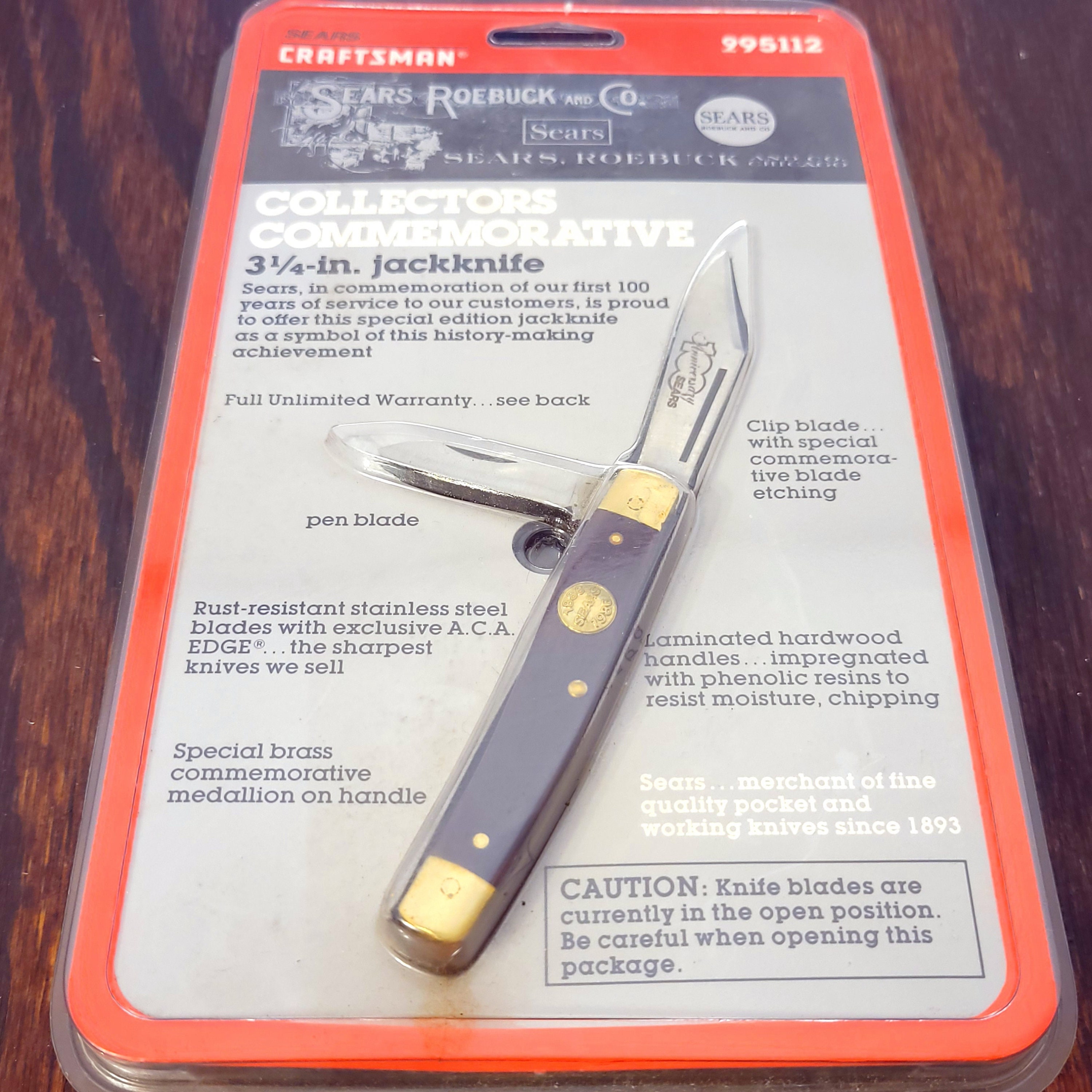 Sears Craftsman Knife Made in USA 95112 3 1/4 Closed Jack 100yr ...