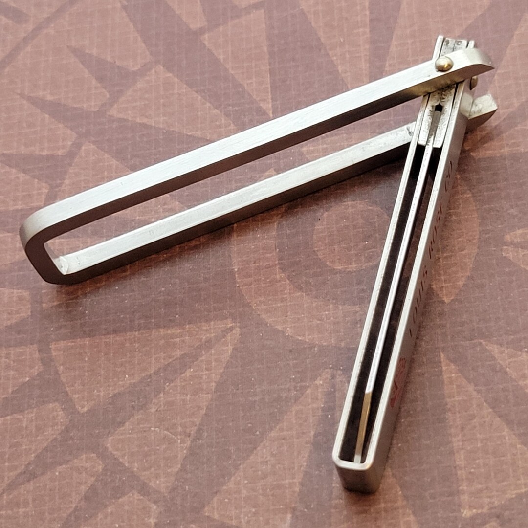 Funny Folder Swing Blade Tri Fold Knife Knives Silver 1 Blade Plain ...