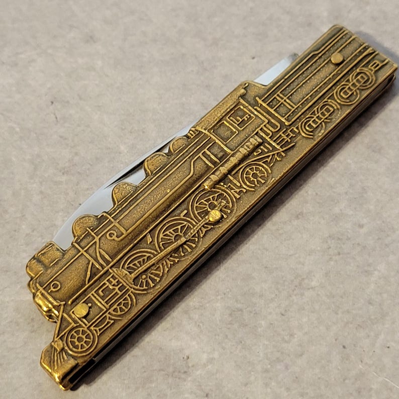 Train Locomotive Knife Made in Japan Single Blade Folder Slipjoint ...