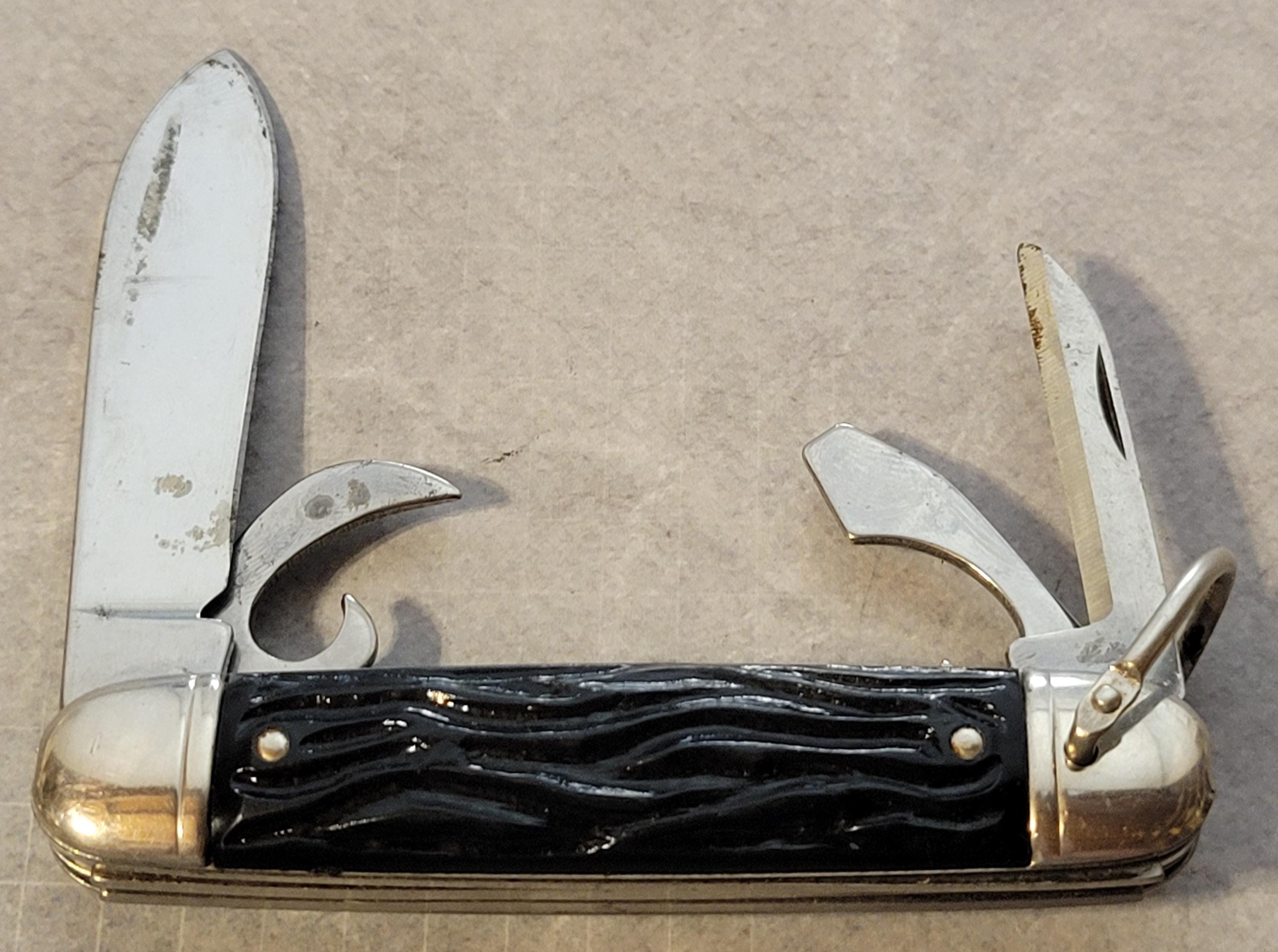 Vintage Colonial Forest Master Camping Multi Tool Pocket Knife Made in ...