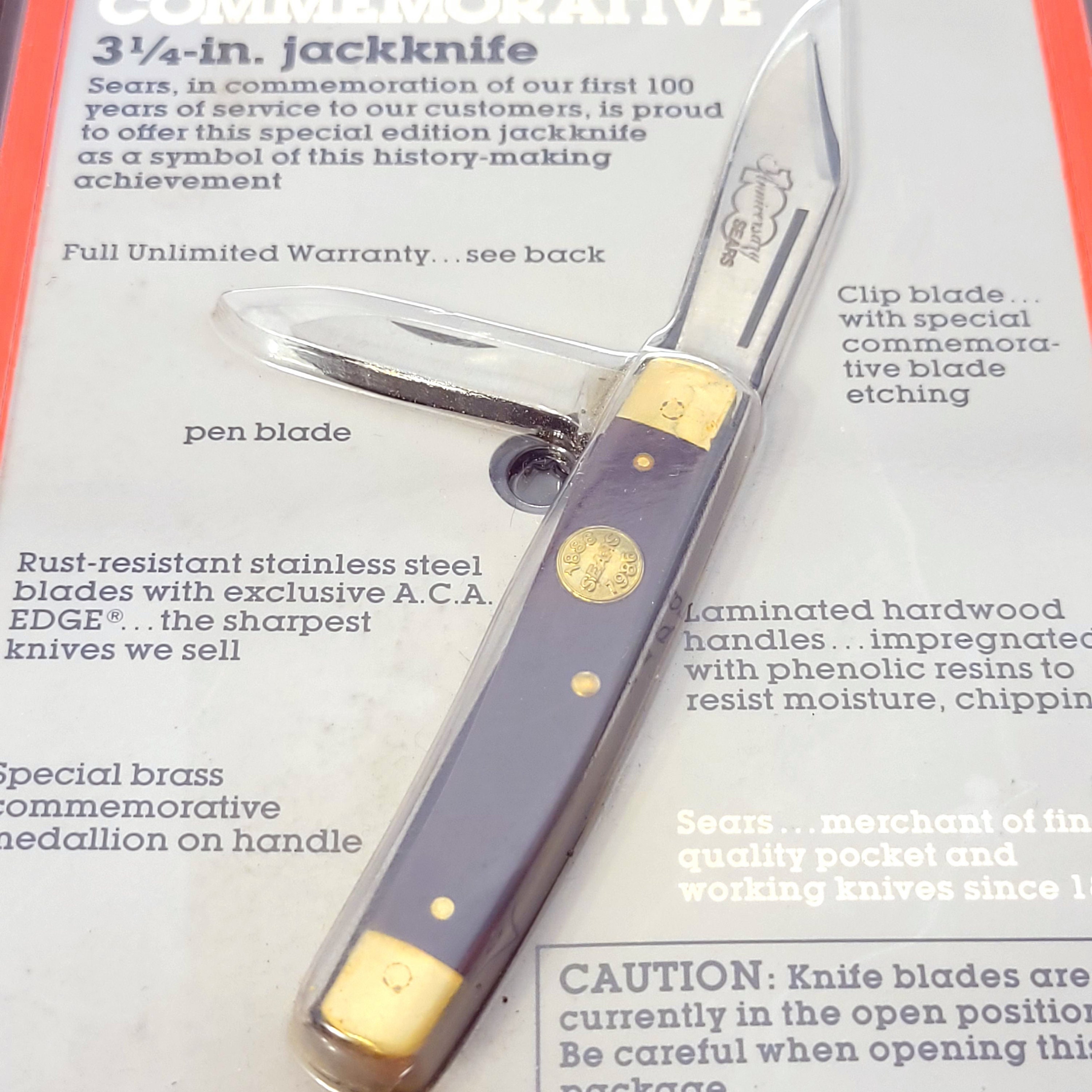 Sears Craftsman Knife Made in USA 95112 3 1/4 Closed Jack 100yr ...