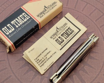 Schrade Old Timer Knife Made in USA 104OT Minute Man Two Blades Delrin ...