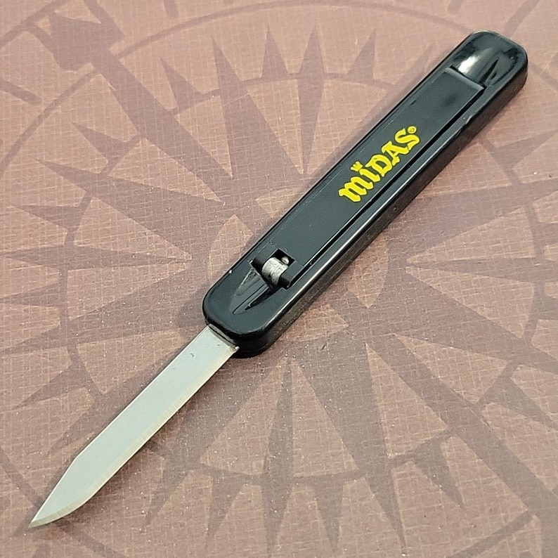 Flip It Sliding Knife Made in USA Midas Sensatrac Advertising Black ...