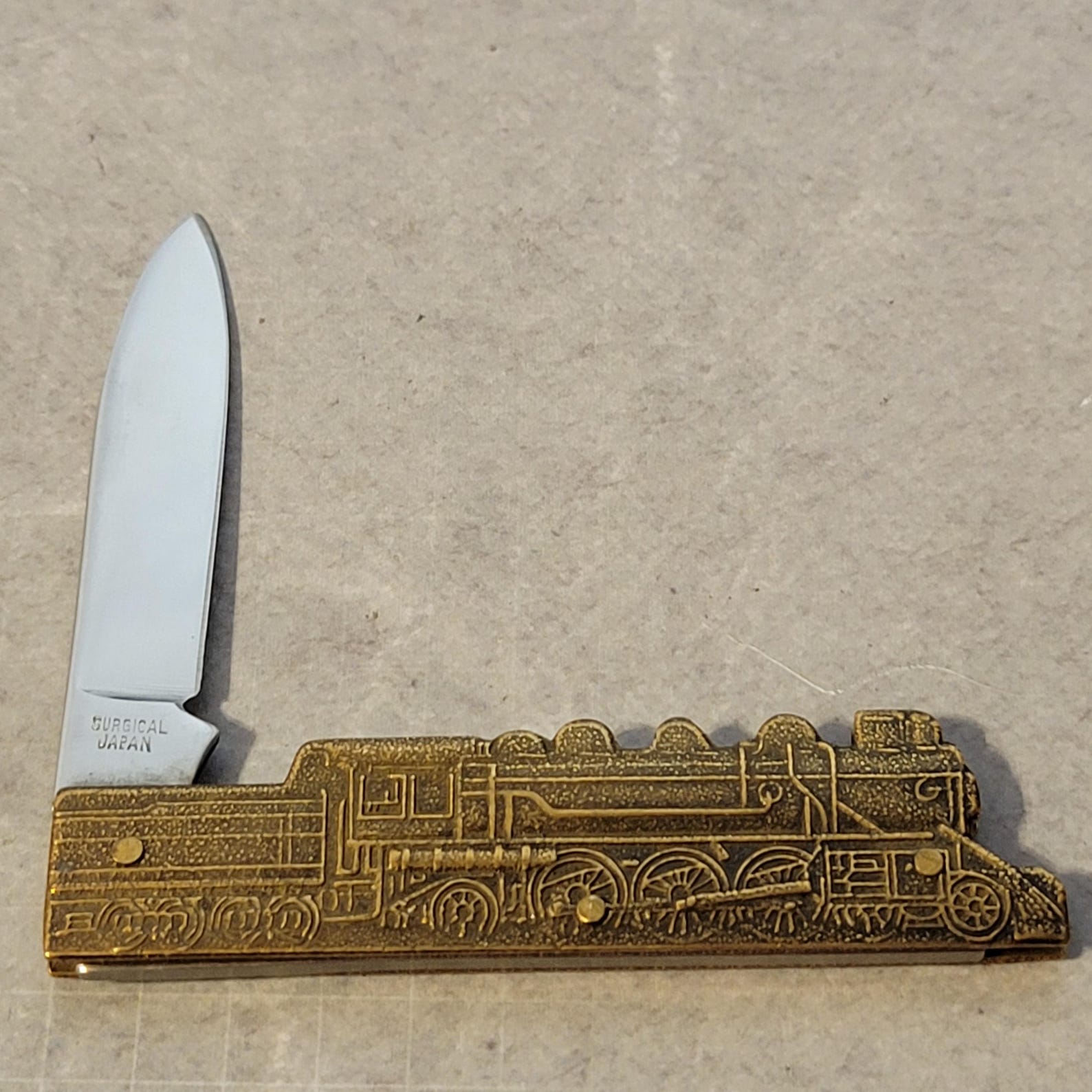 Train Locomotive Knife Made in Japan Single Blade Folder Slipjoint ...