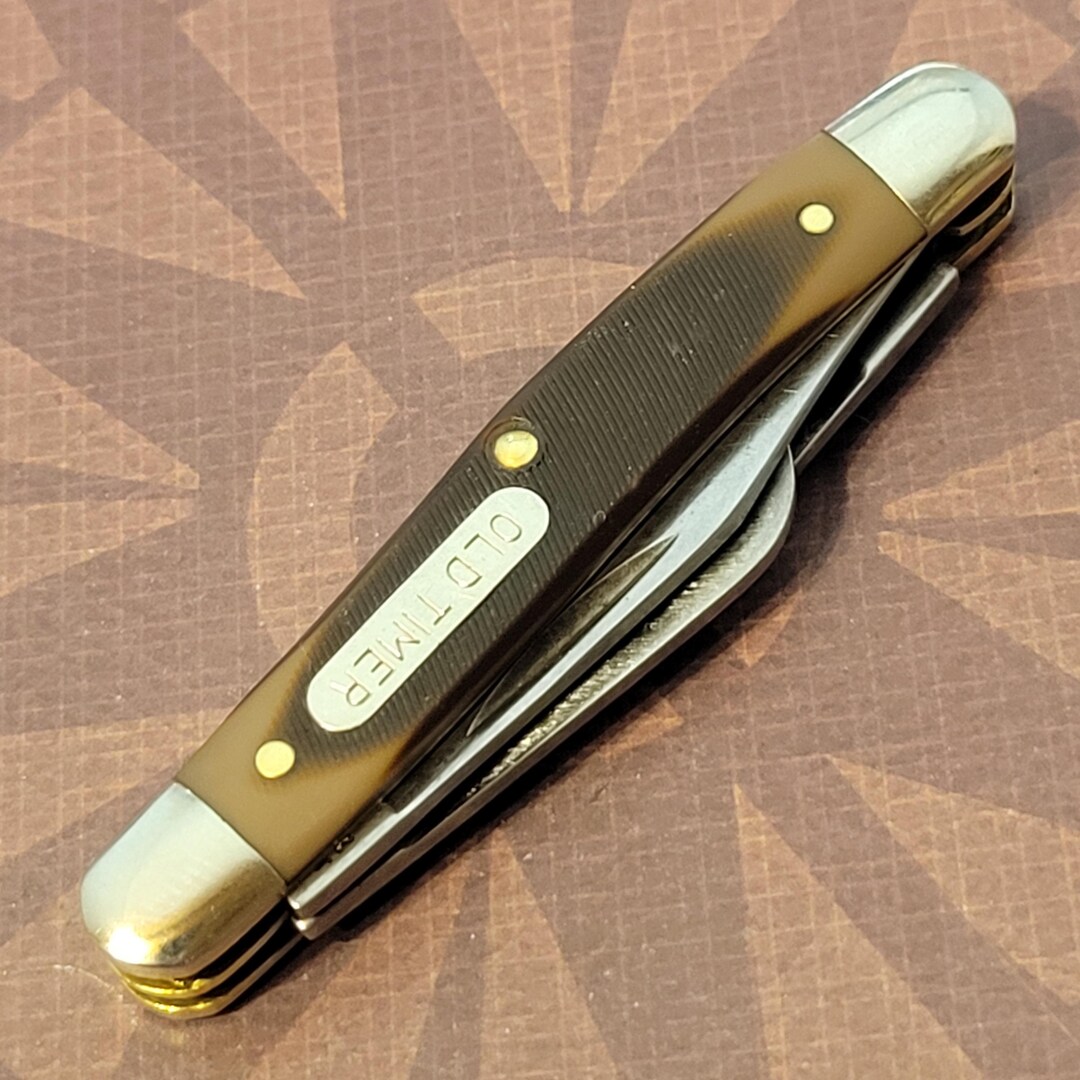 Vintage Schrade Old Timer 108ot Small Stockman Folding Pocket Knife ...