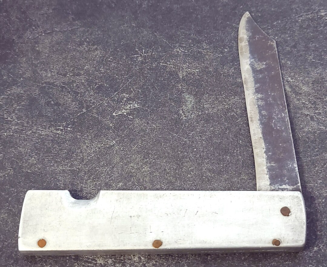 Prison Art Handmade Crude Rustic Folding Pocket Knife - Etsy