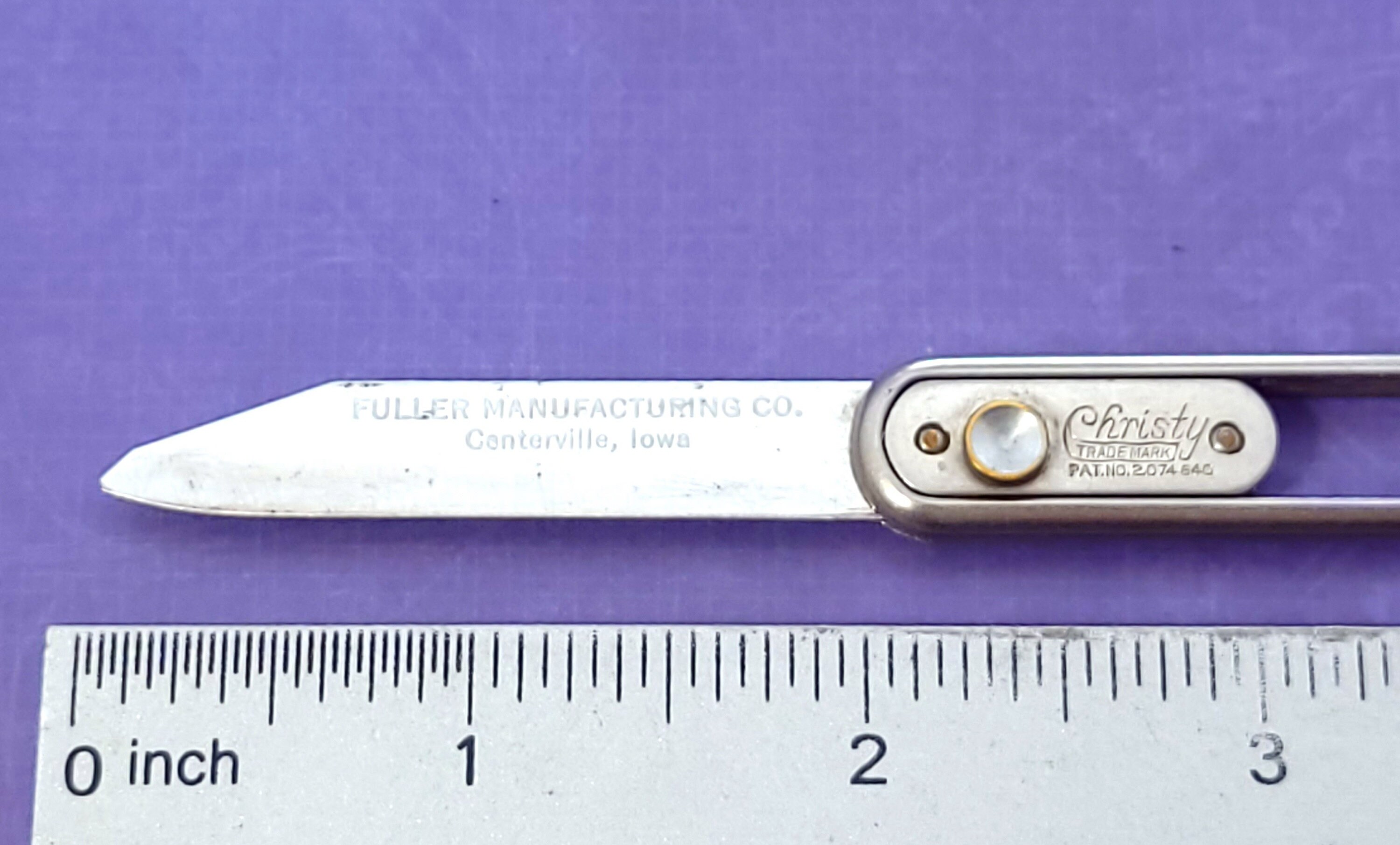 Vintage Christy Sliding Locking Keychain Pocket Knife Made in Fremont ...