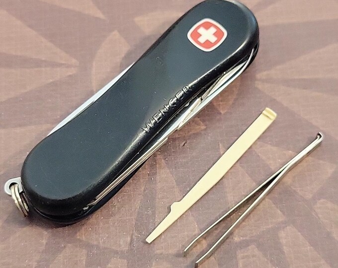 Wenger 65mm Evo Grip Knife Switzerland Swiss Army Sak Black Multi Tool ...