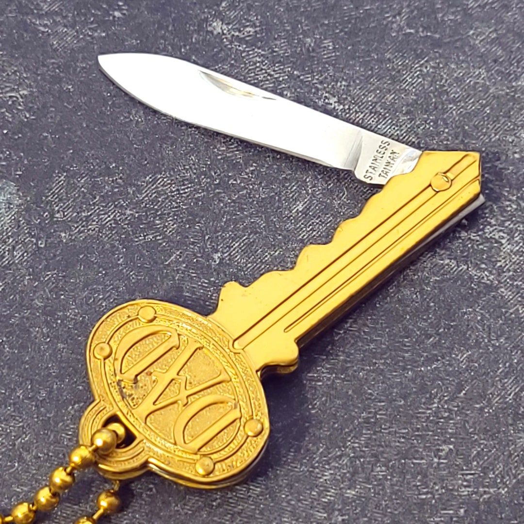 Avon Gift Collection Dad Key Knife Brass Handle Near Mint - Etsy