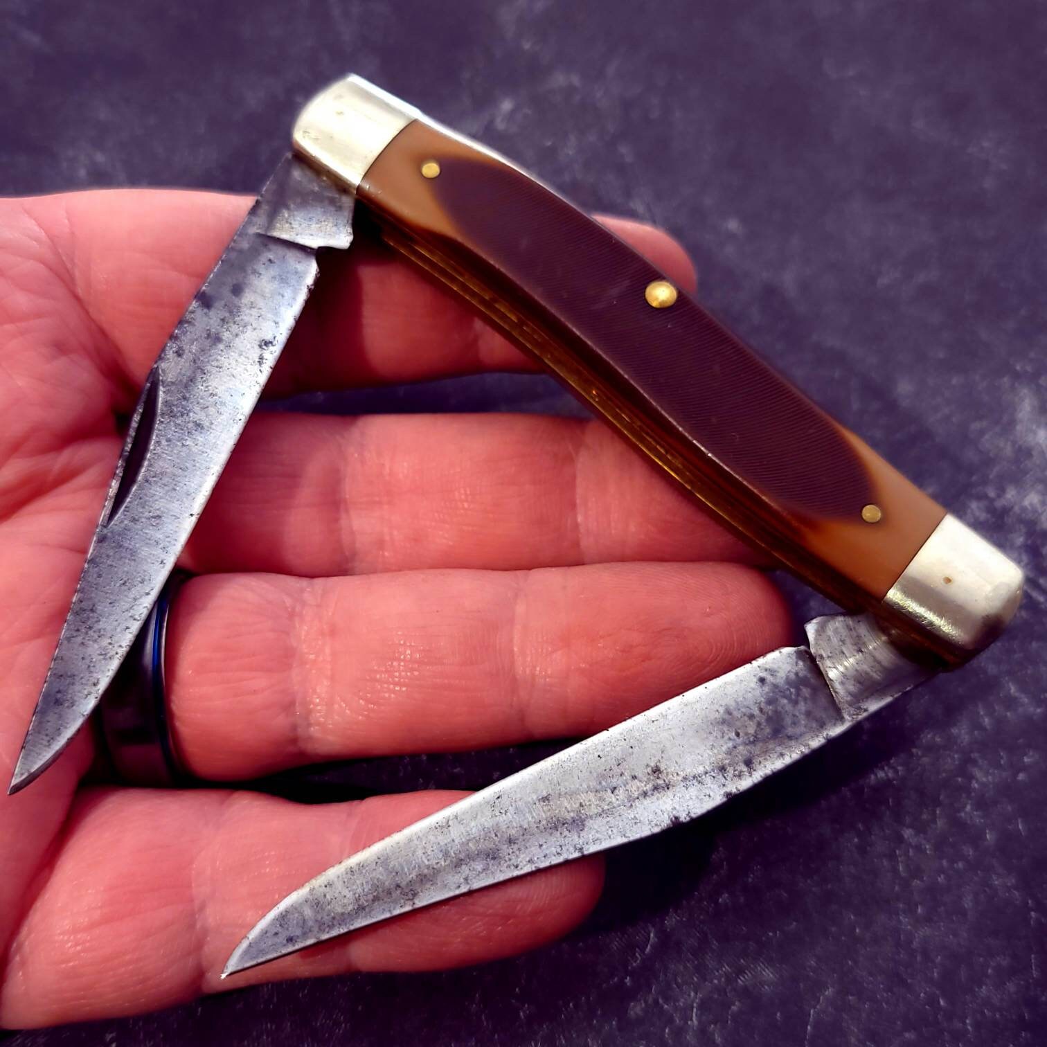 Vintage Schrade Old Timer 77ot Improved Muskrat Pocket Knife Made in Usa - Etsy