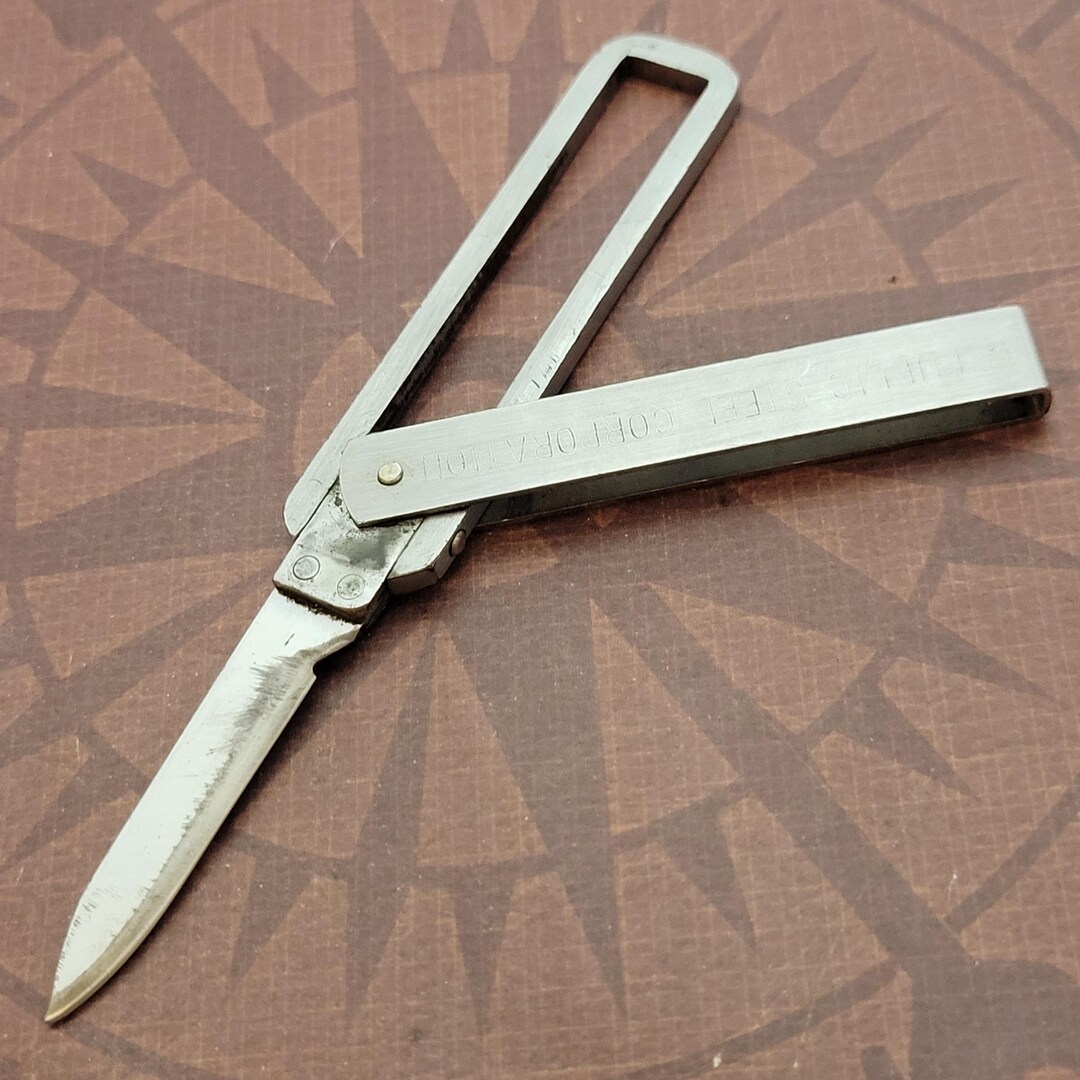 Funny Folder Swing Blade Tri Fold Knife Knives Stainless Steel Handle ...