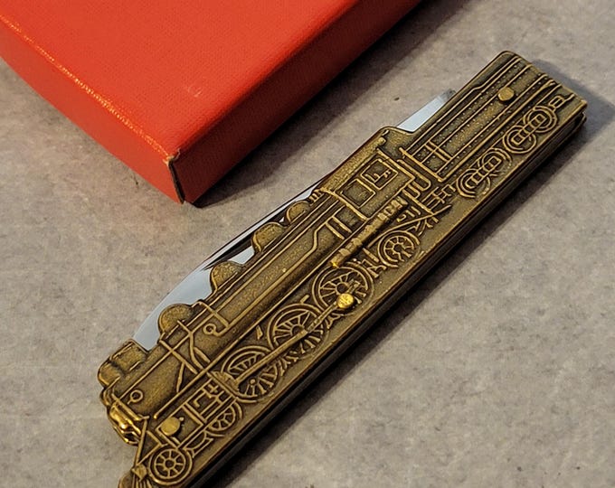 Train Locomotive Knife Made in Japan Single Blade Folder Slipjoint ...