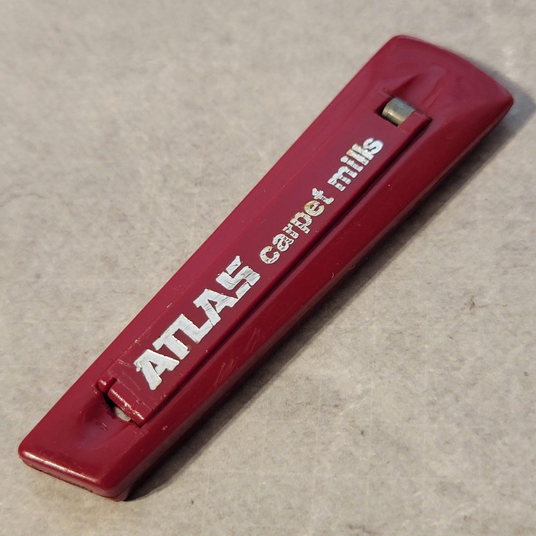 Vintage Flip It Sliding Pocket Knife Unique Handle Shape Atlas Carpet ...
