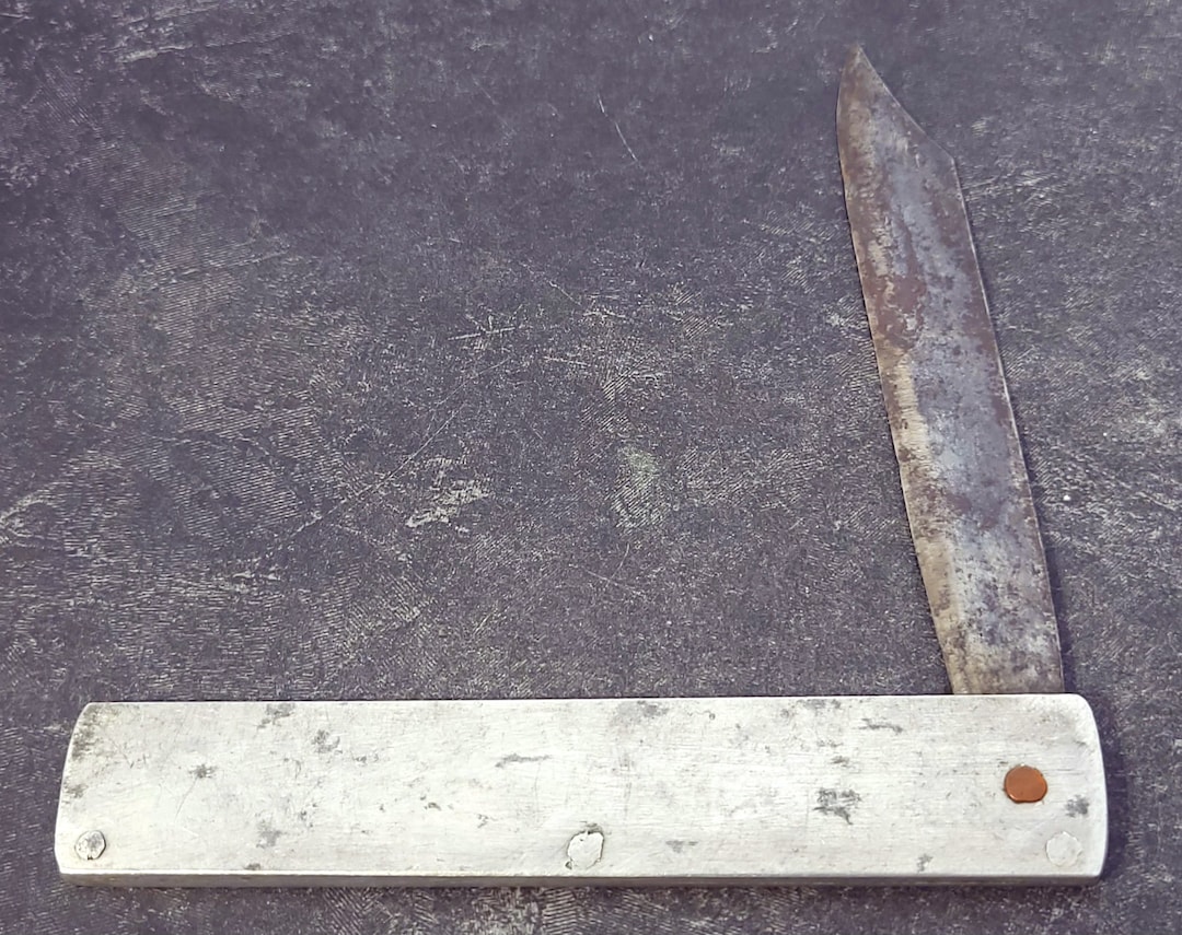Prison Art Handmade Crude Rustic Folding Pocket Knife - Etsy