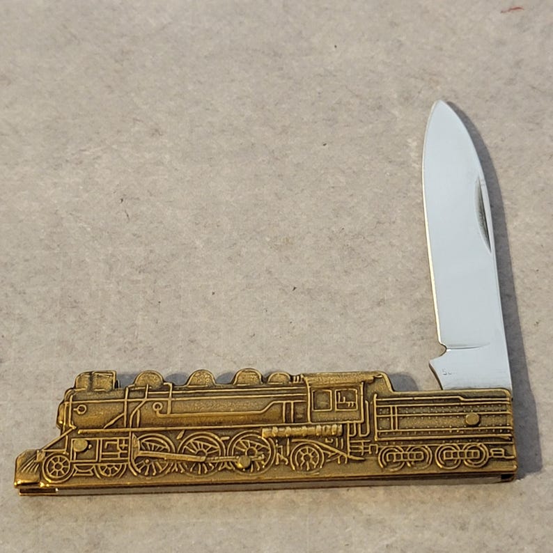Train Locomotive Knife Made in Japan Single Blade Folder Slipjoint ...