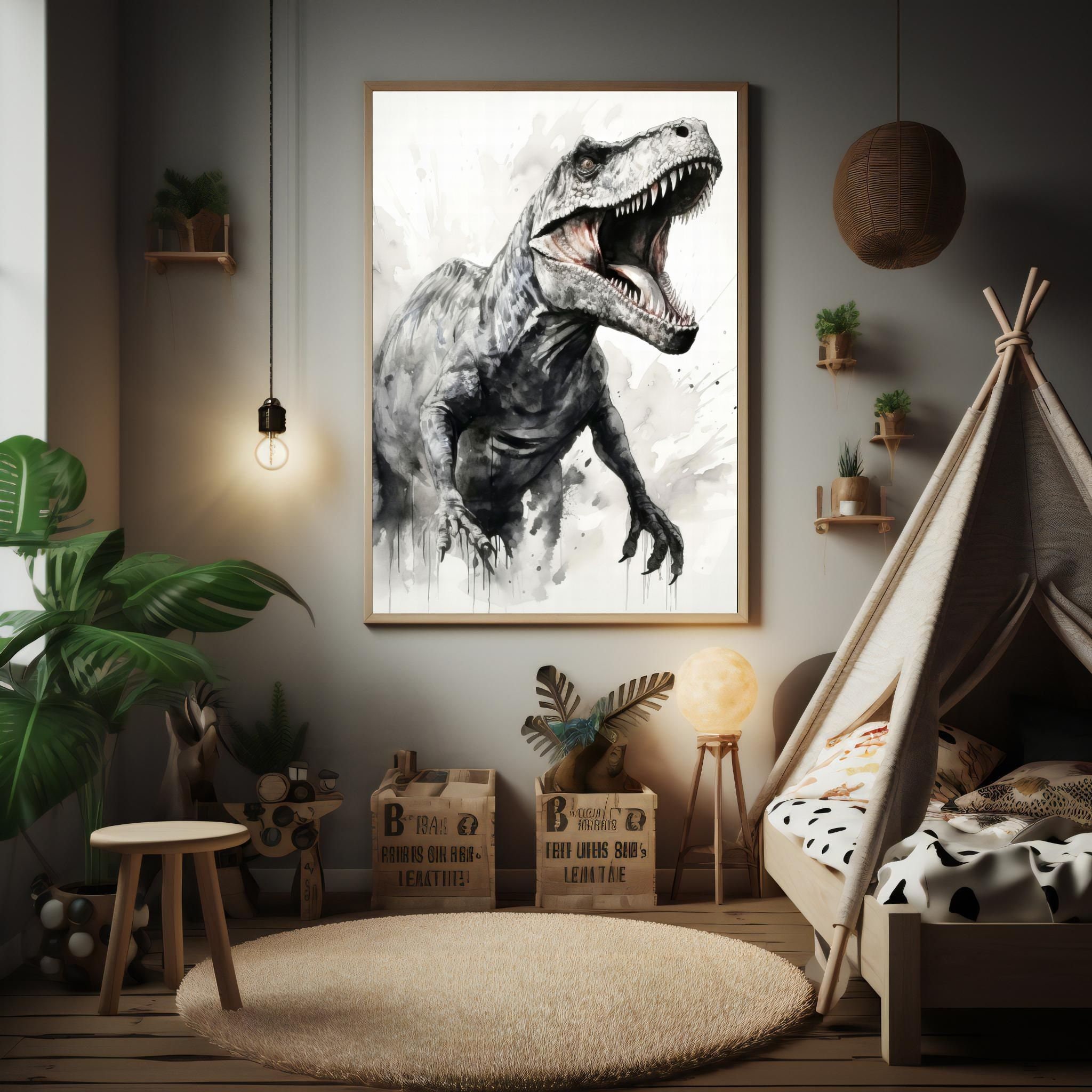 Allosaurus Art Print Dinosaur Poster for Kids Room 20 - Etsy