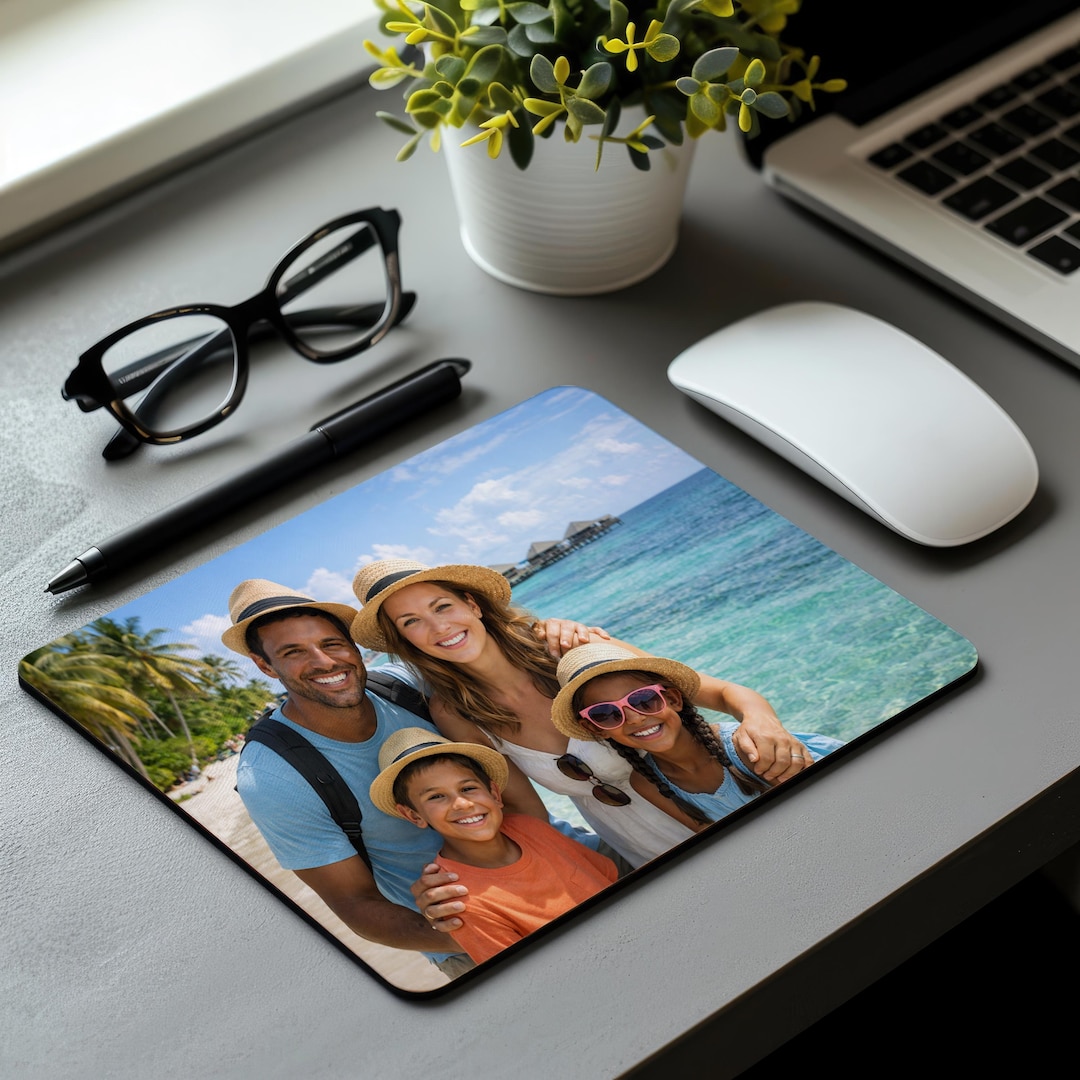 Custom Photo Mouse Pad – Personalized Desk Mousepad With Your Image ...