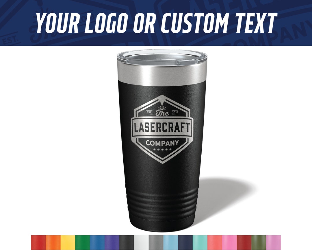 Personalized 20oz Tumbler With Custom Logo or Artwork - Custom Engraved ...