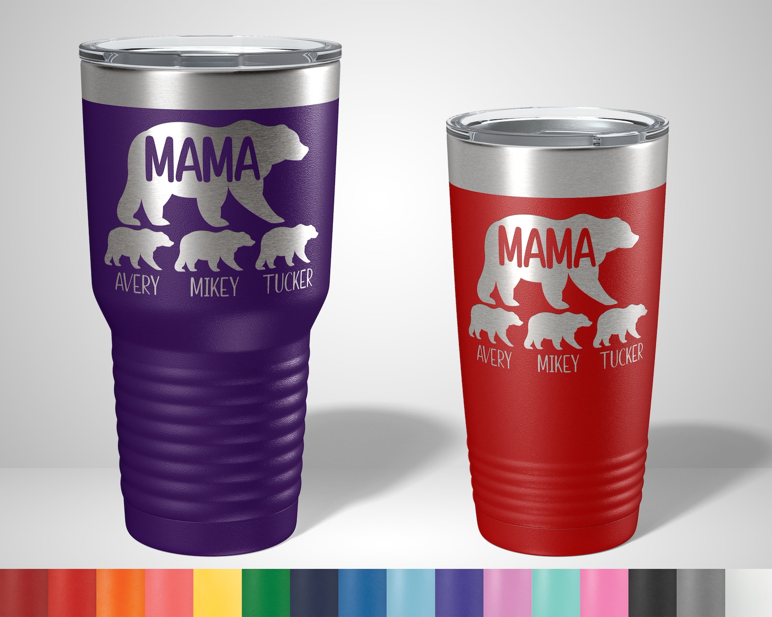 Mama Bear Personalized Tumblers - Personalized Gifts for Mom - Custom ...