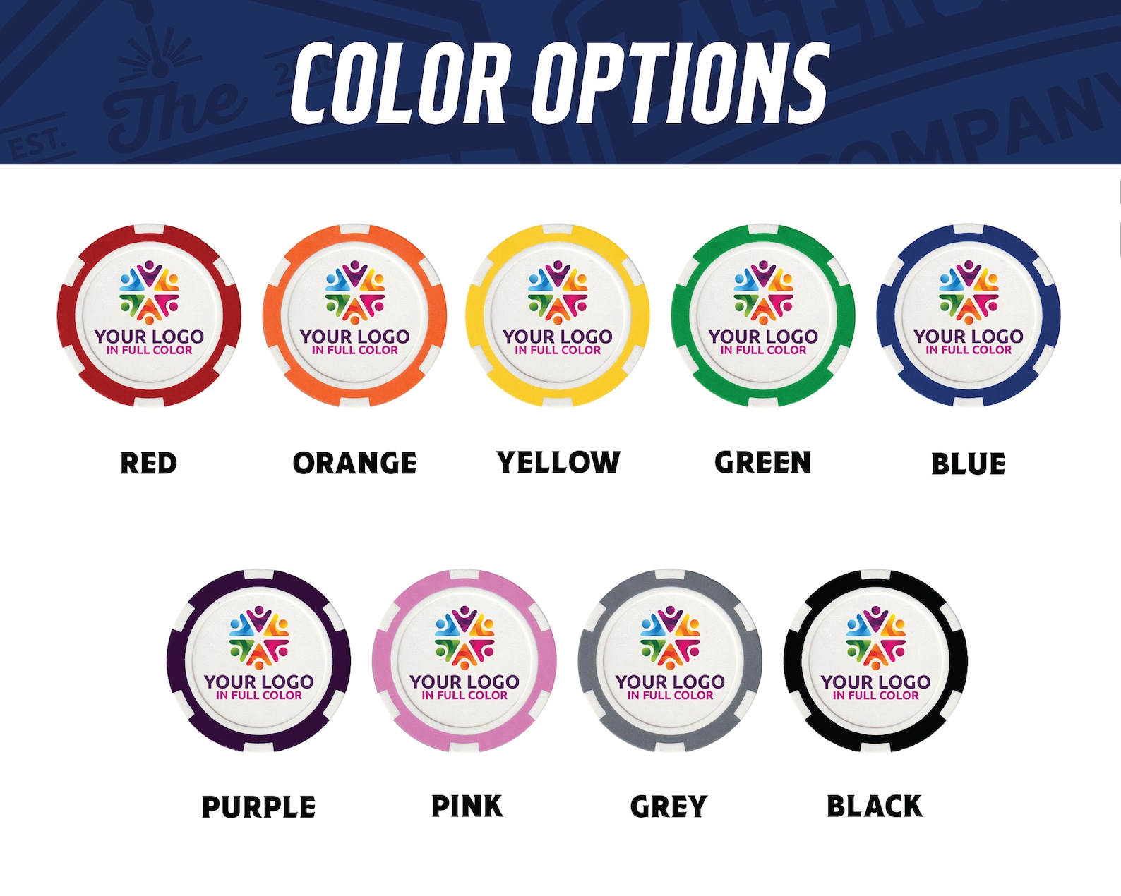 Poker Style Golf Ball Marker Chips (set of 20 Identical, Durable) - Etsy