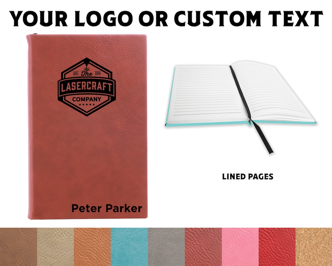 Journal With Custom Name or Logo Custom Logo Journal - Etsy