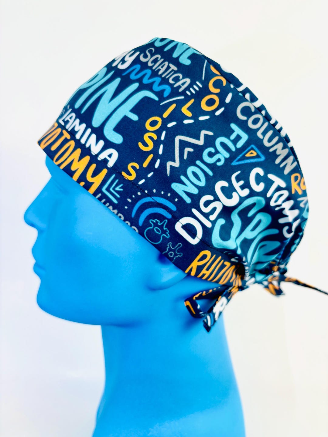 Spinal Surgery Graffiti Fitted Unisex Pixie Scrub Hat | Mens Womens ...
