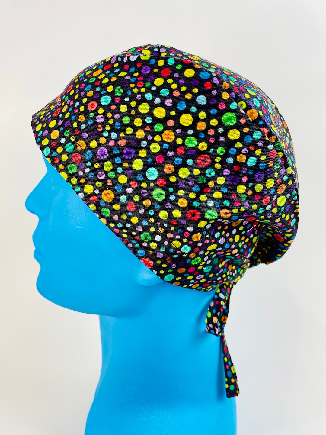 Confetti Black Fitted Pixie Skull Scrub Cap /surgical Hat / - Etsy