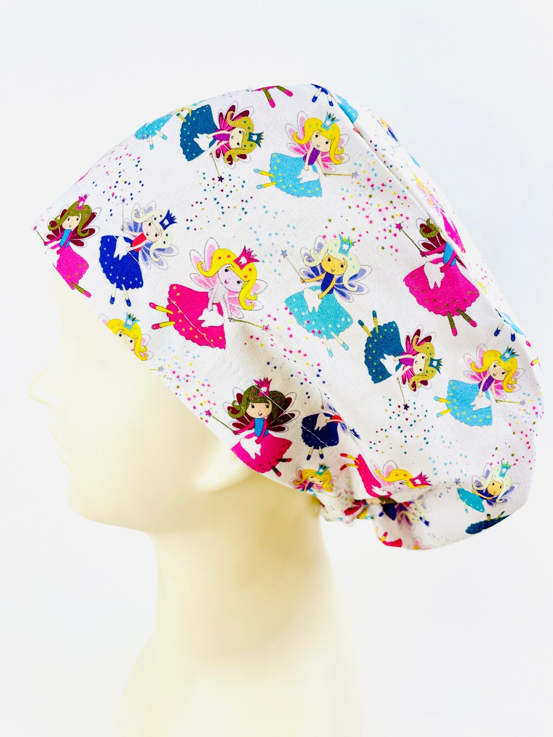 Tooth Fairies Princess Dental Euro Bucket Scrub Cap | Surgical Hat ...